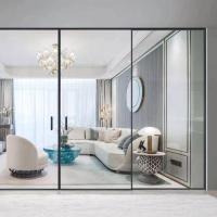 China Window Solution Rolling Pull Sliding Door with Broken Bridge Aluminum Alloy Frame for sale