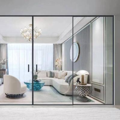 China Ultra Narrow Frame Aluminium Sliding Doors With Heat Insulation Coefficient K Value ≤2.1 for sale