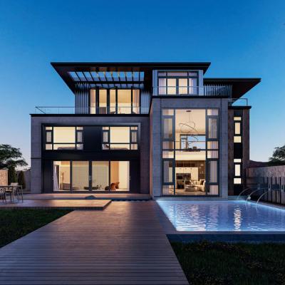 중국 맞춤형 디자인 1.4mm 알루미늄 벽 두께와 함께 사운드 proof 블랙 슬라이딩 윈도우 판매용