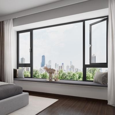 China Modern Design Style SKATE Original Hardware Aluminum Casement Windows for Custom Home for sale