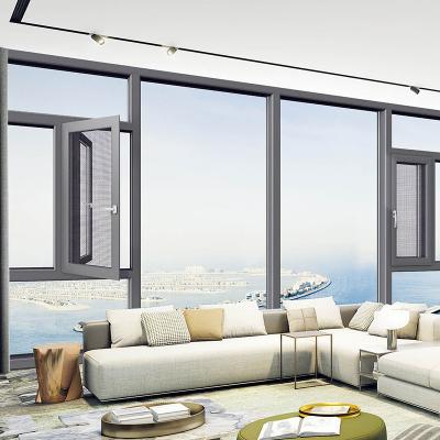 China Modern Design Style SKATE Original Hardware Aluminum Casement Windows for Custom Home for sale