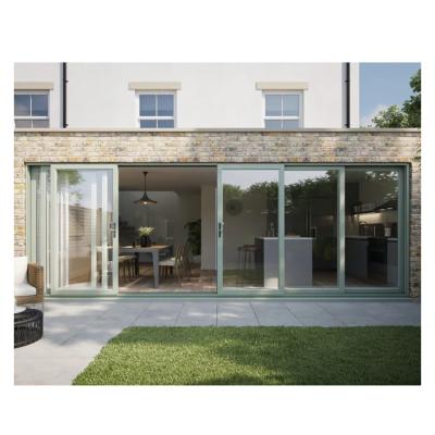 중국 에너지 거주 슬라이딩 도어 1.4mm 알루미늄 벽 두께와 열 휴식 판매용