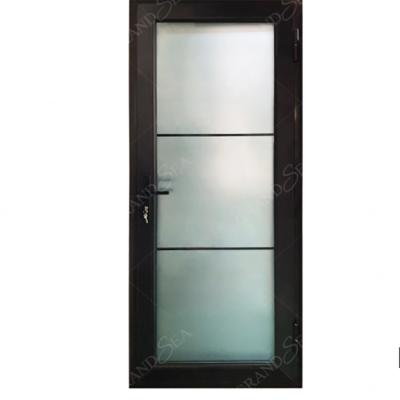 중국 푸시 앤 드래그 오픈 메소드 SKATE 표준 슬림 럭셔리 블랙 컬러 빌라 하우스 알루미늄 캐시먼트 유리 문 판매용