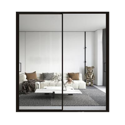 중국 미니멀리즘 디자인으로 알루미늄 좁은 프레임 슬라이딩 템퍼링 유리 문을 생산 판매용