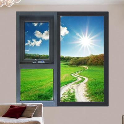 중국 레벨 8 공기 밀착성 디자인에서 커튼을 매달기 위해 알루미늄 상단 및 하단 매달린 창문 판매용