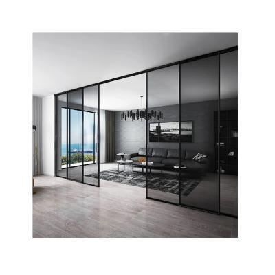 중국 첨단 파노라마 듀플 글래스 및 숨겨진 셰이 디자인으로 알루미늄 슬라이딩 도어 판매용
