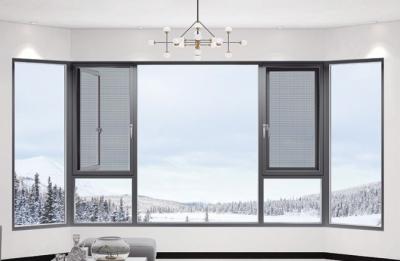 China Double Layer Casement Windows with 5 27A 55 9A 5 12A 5 Glass and Level 8 Air Tightness for sale