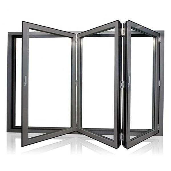 Quality Louver Curtain Double Tempered Aluminium Bi Fold Window for Housing Workshop for sale