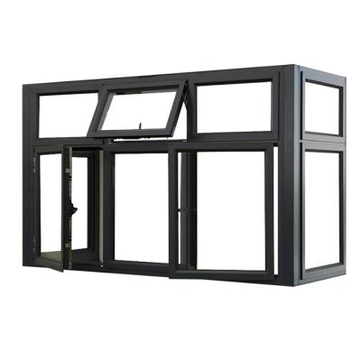 China Anpassungsgröße Thermal Break Aluminium Casement Glasfenster für hängende Vorhänge Lösung zu verkaufen