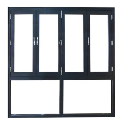 China Custom Size Thermal Break Aluminum Casement Glass Windows For Hanging Curtain Solution for sale