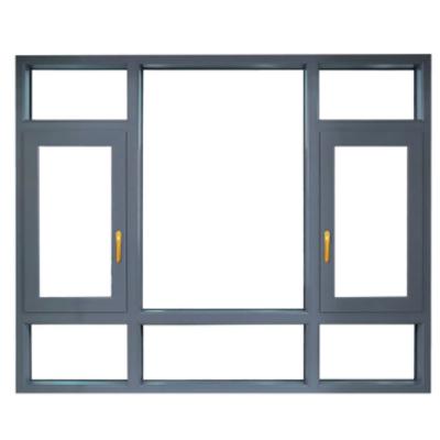 China Custom Size Thermal Break Aluminum Casement Glass Windows For Hanging Curtain Solution for sale