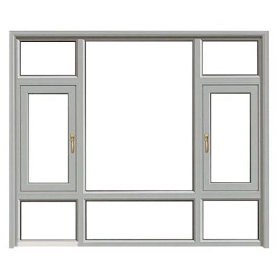 China Custom Size Thermal Break Aluminum Casement Glass Windows For Hanging Curtain Solution for sale