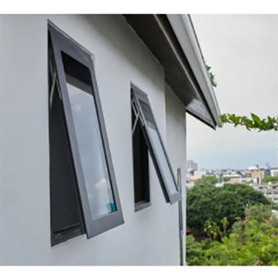 China Level 6 Water Tightness SKATE Black Awning Windows With Aluminum Alloy Frame for sale