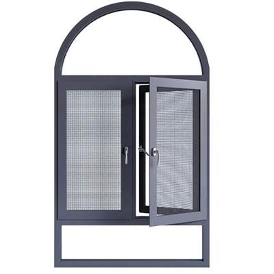 Janela de alumínio de vidro duplo para pendurar cortina no quarto