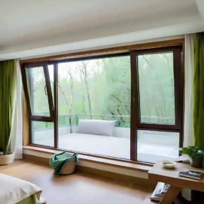 중국 현대적인 디자인 핸드 크랭크 알루미늄 캐시먼트 창문 R형 충돌 방지 코너 판매용