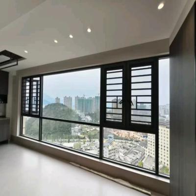 중국 현대적인 디자인 핸드 크랭크 알루미늄 캐시먼트 창문 R형 충돌 방지 코너 판매용