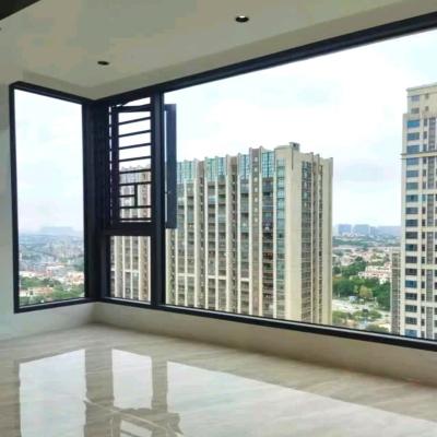 중국 현대적인 디자인 핸드 크랭크 알루미늄 캐시먼트 창문 R형 충돌 방지 코너 판매용