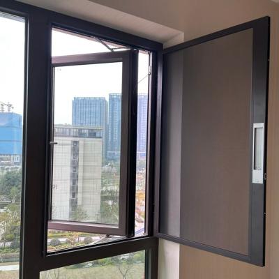 중국 현대적인 디자인 핸드 크랭크 알루미늄 캐시먼트 창문 R형 충돌 방지 코너 판매용