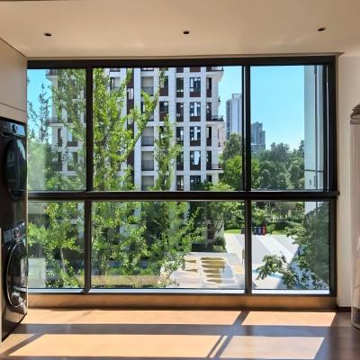 중국 공장 직급 알루미늄 슬라이딩 이중 유리 창문 35dB 소음 단열 판매용