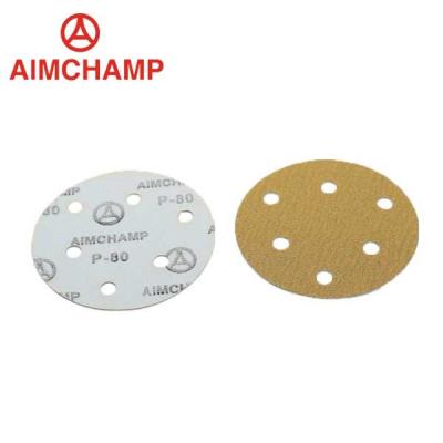Cina Carta vetrata d'insabbiamento gialla 150mm a 6 pollici 5inch 125mm dell'ossido di alluminio dei dischi in vendita