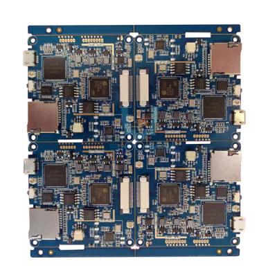 Cina Progettazione ingegneristica FR-4 Servizio di assemblaggio di PCB blu utilizzando finitura superficiale immersione oro con prova di funzione in vendita