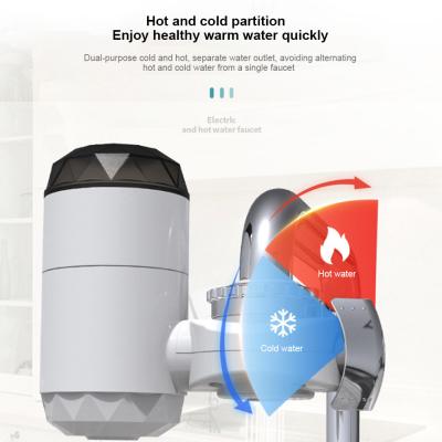 Cina materiale automatico di riscaldamento istantaneo elettrico dell'ABS del rubinetto dell'acqua calda del rubinetto di acqua 3000W in vendita