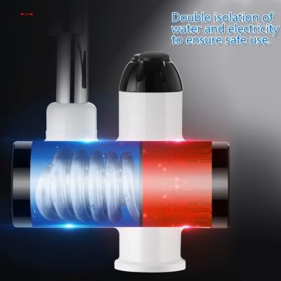 China 360 Degree Rotating Deck Mounted Heater Faucet Fast Heat Multifunction LVD for sale