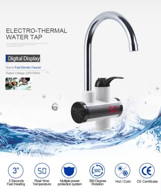 Cina Doccia elettrica Tankless a doppio uso Heater Faucet del rubinetto 3000W RoHs dell'acqua calda 3s in vendita