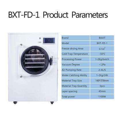Cina Industriale Commerciale Casa Alimenti Caramelle Mini Freeze Dryer Machine Con Pompa a vuoto di olio gratuito in vendita