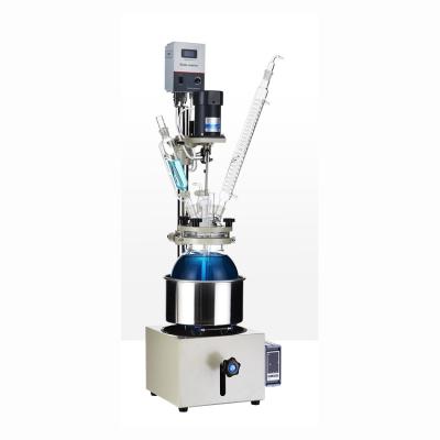 China High Precision Glass Stirrer Reactor Laboratory Single Layer Chemical Glass Reactor for sale