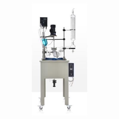 China Jacketed Single Layer Glass Reactor Chemical Vacuum Mixing Reaction for sale