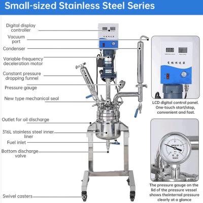 China Double Layer Stainless Steel Decarb and Concentration Reactor for sale