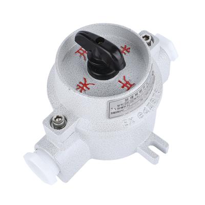 China BAXIT explosion proof switch box Aluminum Alloy Explosion Proof Corrosion Proof On-off Rotary Light Switch for sale