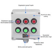 China Flameproof Type Explosion-Proof Button Box Cast Aluminum Housing IP65 for sale