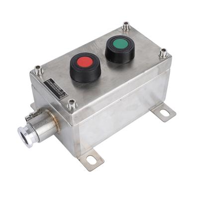 China Waterproof Stainless Steel Explosion-proof Start-stop Switch Button Box IP65 Emergency Stop Control Switch Multi-Button 10A 220V for sale