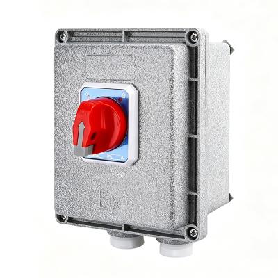 China 4p Square Ex-Proof Circuit Breaker 32A/63A Three Phase Four Wire Flameproof Main Switch Anti-Rust Aluminum Shell for Industrial Flammable Workshop Power Control for sale