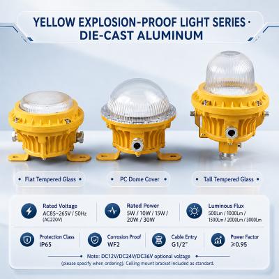 China GLOMRO Heavy Duty Explosion Proof LED Area Light 30W SMD 3000Lm AC85V-265V for Petrochemical Plants for sale