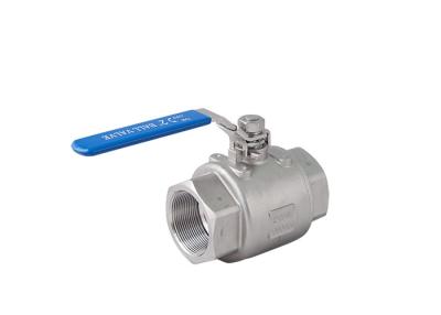 China 2000 Wog 2 Piece Stainless Steel Ball Valve NPT Threaded Locking Device Design for sale