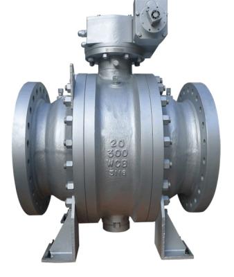 China Carbon Steel WCB Trunnion Mounted Ball Valve Flange Ends 20 Inch  Ball Valve for sale