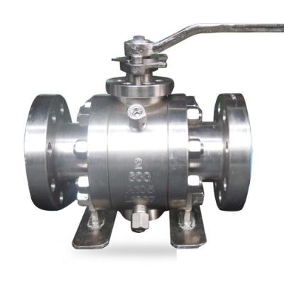 China 3 pieces Reduce Ball Valve Forged steel Flanged RTJ CL2500 API 6D for sale