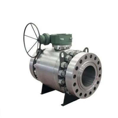 China Forged Steel Trunnion Mounted Ball Valve Three Pieces Flanged RF Ends for sale