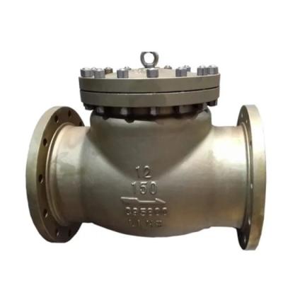 China Aluminum Bronze B148 C95800 swing check valve 12 Inch,bb,RF flanged to class 150 for sale