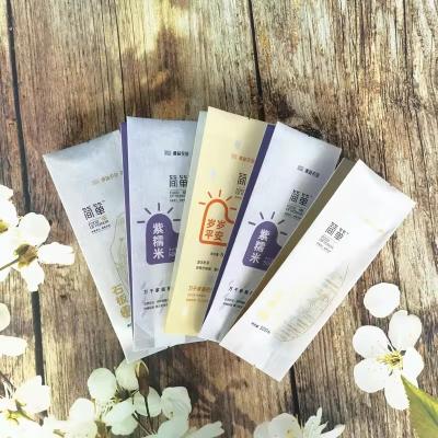 Cina Transparent Plastic Food Packaging Bag With Back Seal Bag Rice Food Packaging in vendita