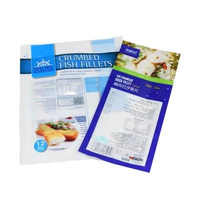 Cina Custom Printed Logo Hot Seal Bags  Three Side Sealed Frozen Food Storage Plastic Vacuum Bags For Meat Packaging in vendita