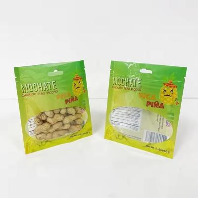 China Custom Printing Biodegradable Plastic Zipper Three Side Sealed Packaging Bag With Clear Window for sale