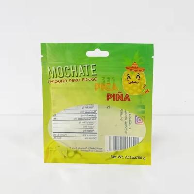 China Custom Printing Biodegradable Plastic Zipper Three Side Sealed Packaging Bag With Clear Window for sale