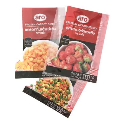 For Food Packaging Three Side Sealed Bag Frozen Vegetable Fruit Packing Bags Vacuum Plastic Bags