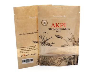 China Custom Printing Zipper Tea Sachet Biodegradable Paper Pouch Packaging Bags for sale