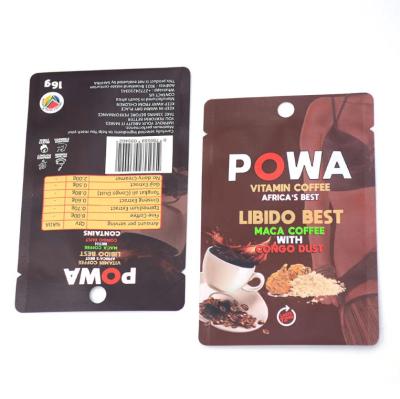 Cina Sacchetti alimentari sigillati a tre lati matti con buco rotondo in foglio di alluminio, sacchetto di plastica impermeabile in vendita