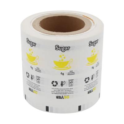 Китай Wholesale Customized Plastic Food Packaging Laminated Roll Film Sugar Paper Sachet Automatic Packaging Film For Sale продается